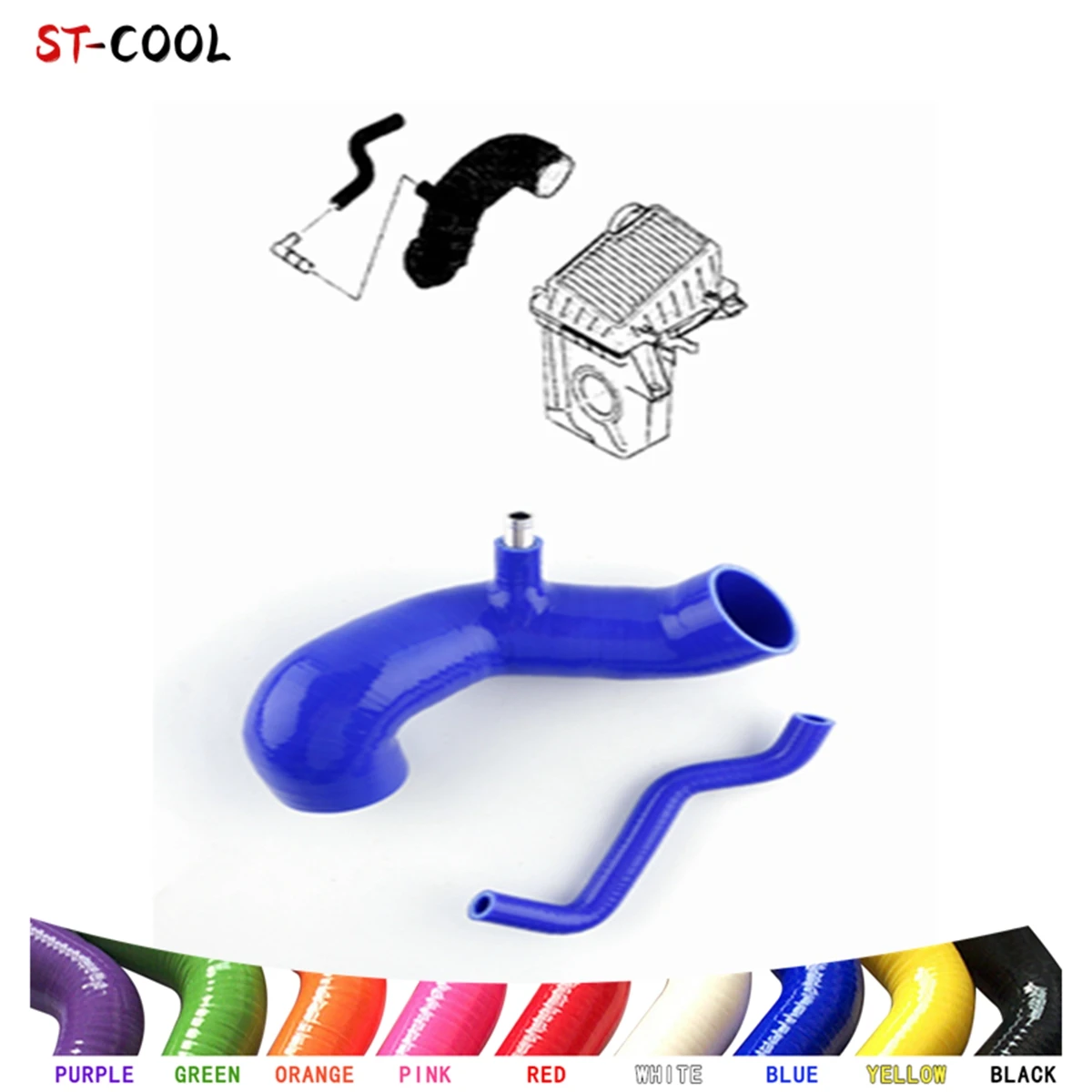 For-Bmw-Mini-One-Cooper-R50-R52-MK1-Air-Intake-Hose-Silicone-Pipe ...