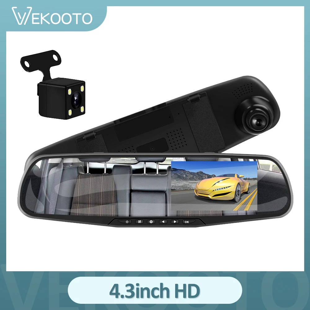 Espejo-retrovisor-Digital-para-coche-grabadora-de-v-deo-con-c-mara-Dvr ...