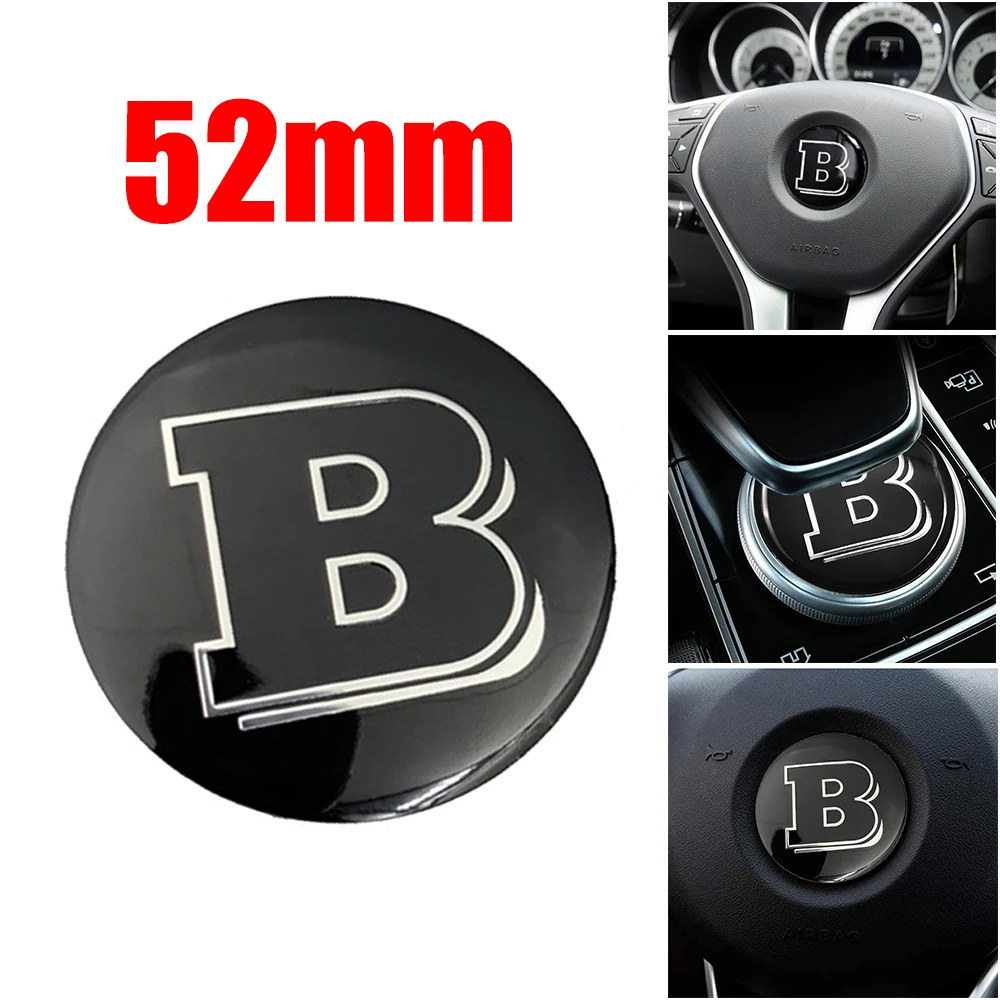 Brand-New-52MM-Steering-Wheel-Center-Emblem-B-Logo-Sticker-Car-Styling ...