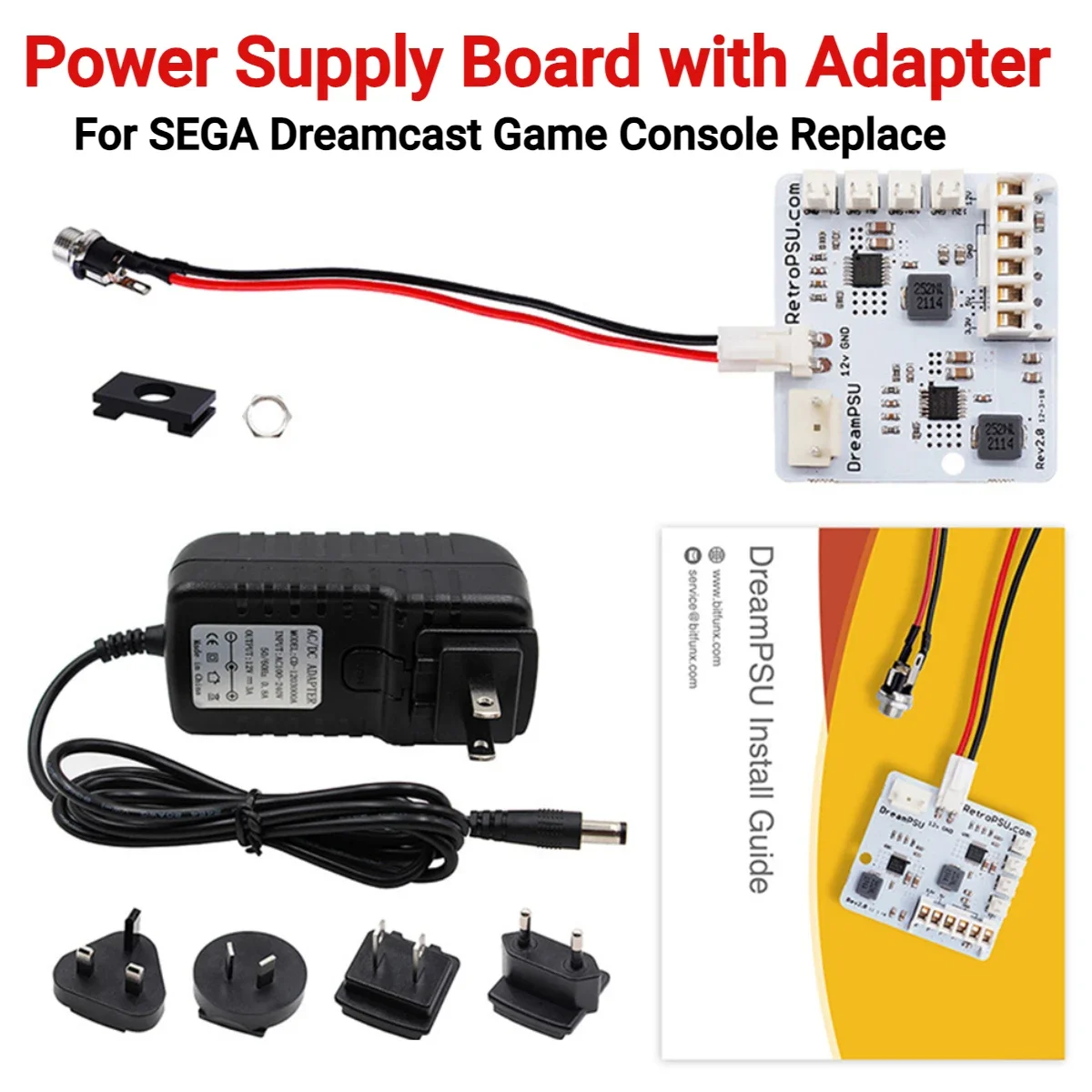 Rev2-0-Dream-PSU-12V-Power-Supply-Board-Power-Plug-Adapter-For-SEGA ...