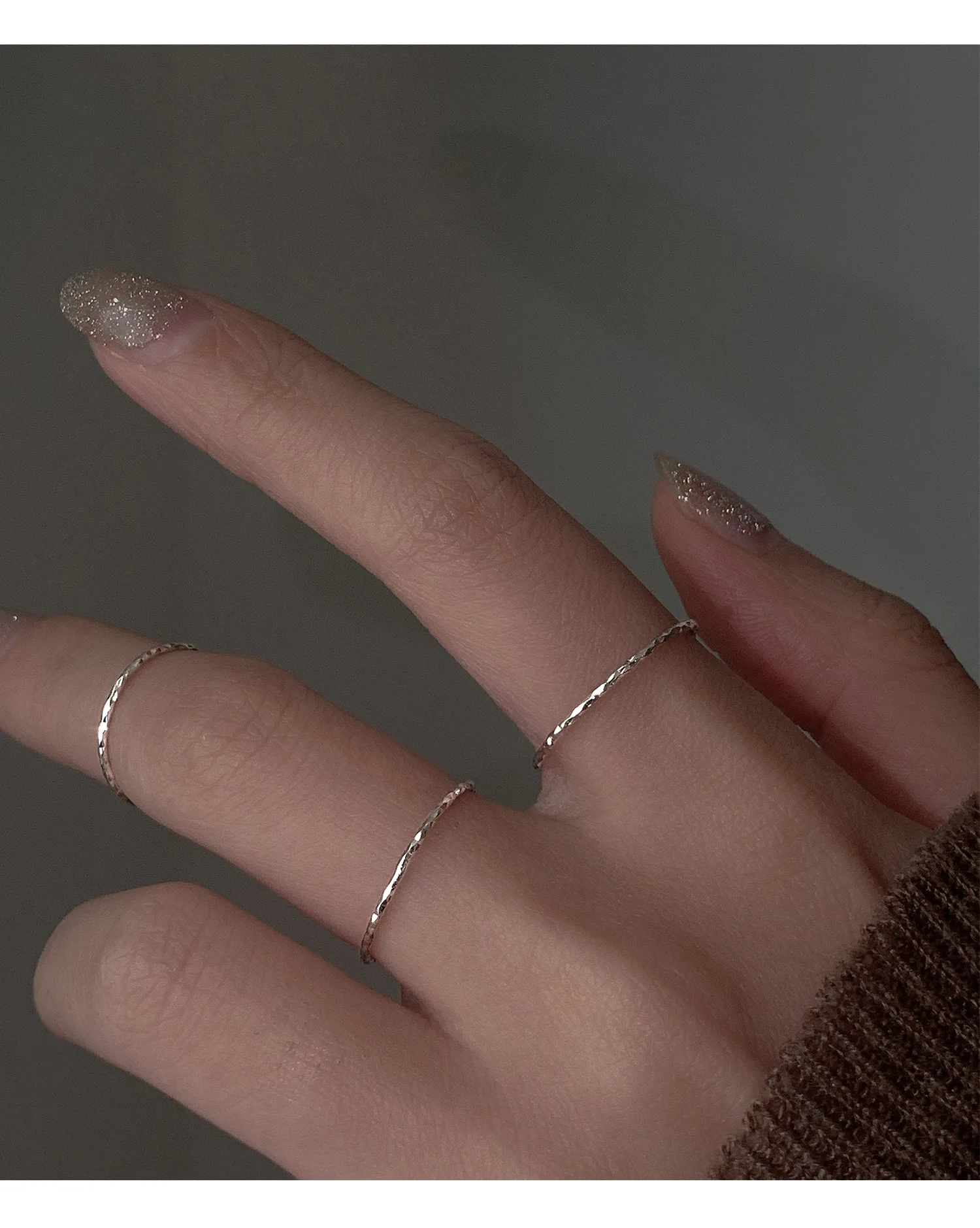 925-Sterling-Silver-Simple-and-Versatile-Plain-Ring-Foldable-Ring-Party ...