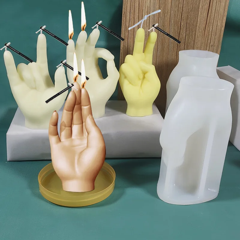 Different-Shape-Gesture-Finger-Silicone-Candle-Mold-3D-Guanyin-Hand ...