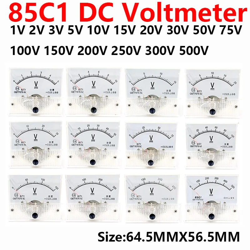 One-stop-shopping-85C1-85C1-V-DC-Analog-Panel-Voltmeter-Ammeter-Amp ...