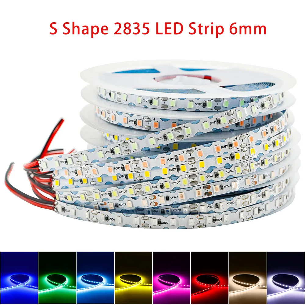 Tira-Flexible-de-luces-LED-en-forma-de-S-2835SMD-120leds-m-6mm-de-ancho ...