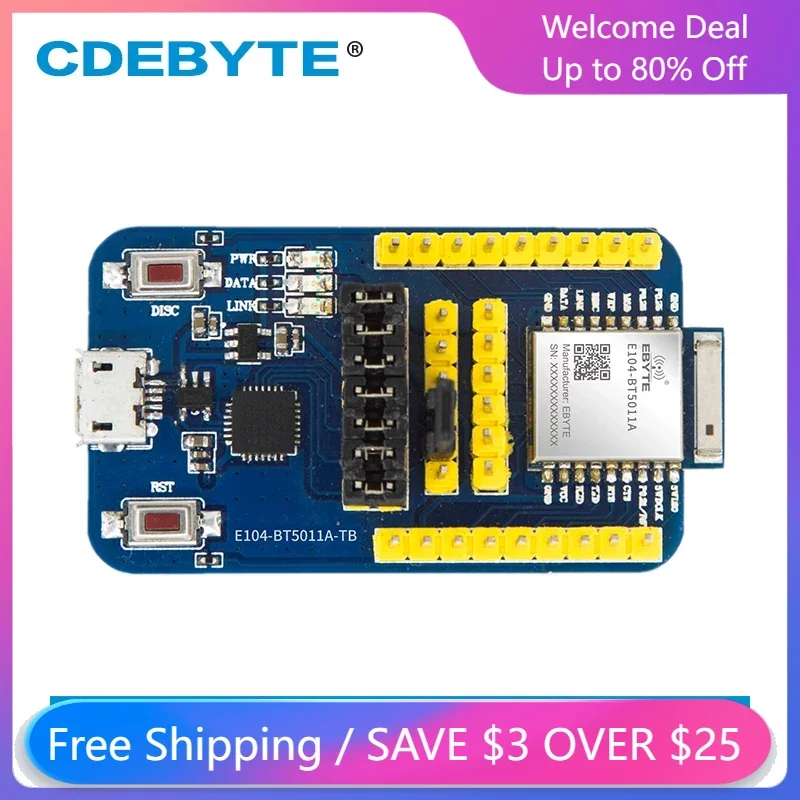 BLE5-0-nRF52811-2-4GHz-USB-Test-Kit-Board-CDEBYTE-E104-BT5011A-TB-Long ...