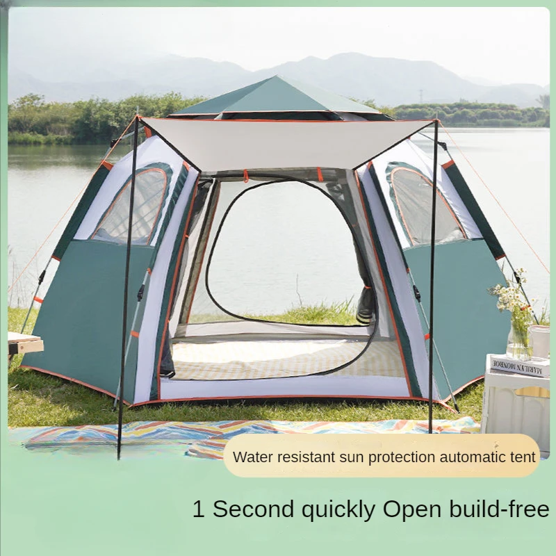 Fully-Automatic-Hydraulic-Spring-Pole-Hexagonal-Tent-Antistorm ...