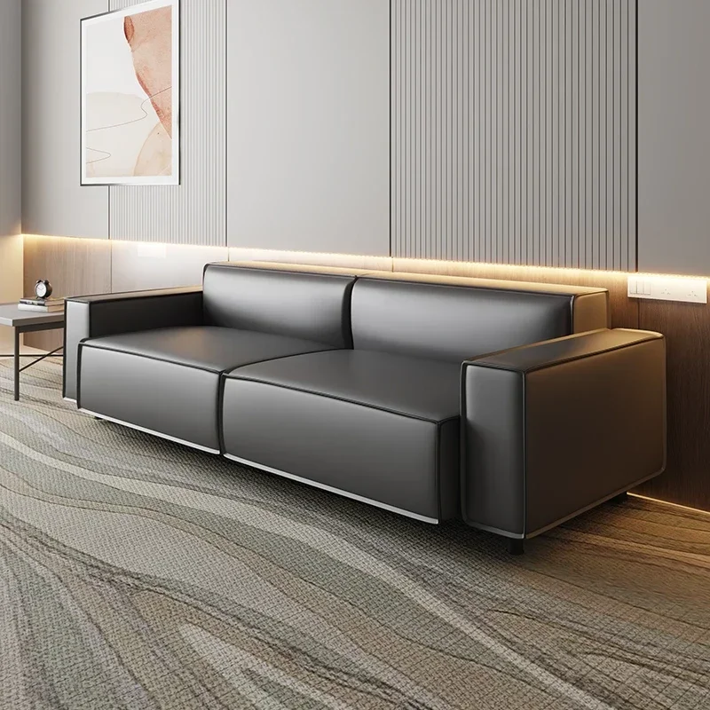 Modern-PU-Leather-Office-Sofa-Waiting-Room-Luxury-Furniture-Sofa-and ...