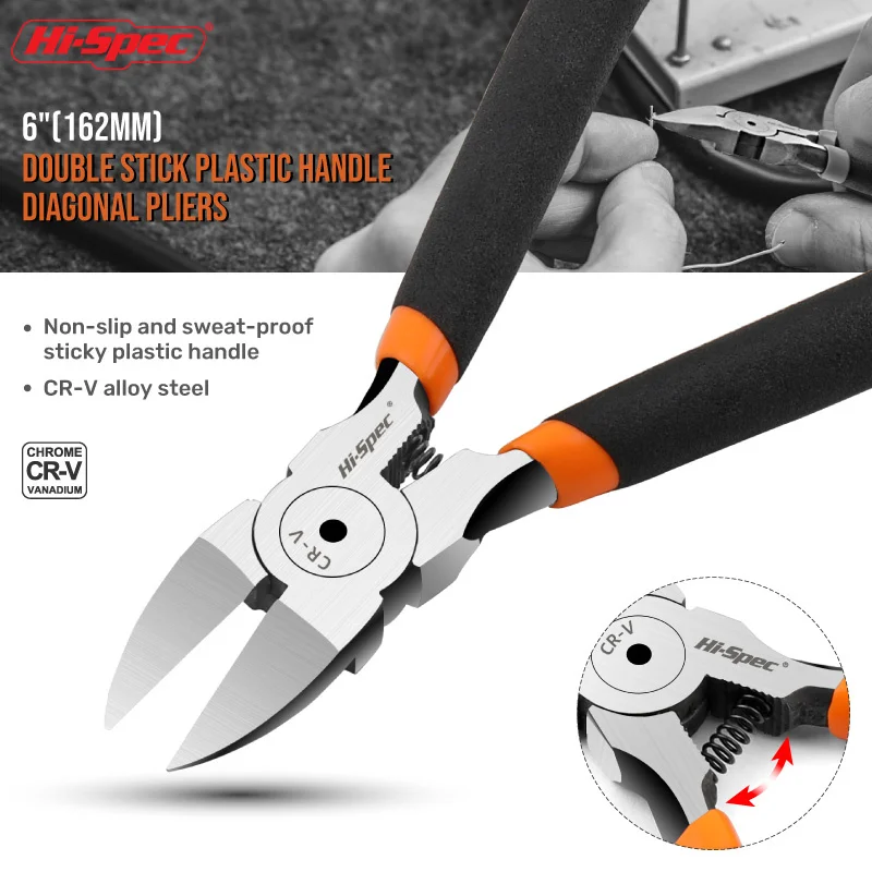 1PC-Wire-Cutters-Nippers-Diagonal-Pliers-Cr-v-Plastic-Pliers-Hi-Spec ...