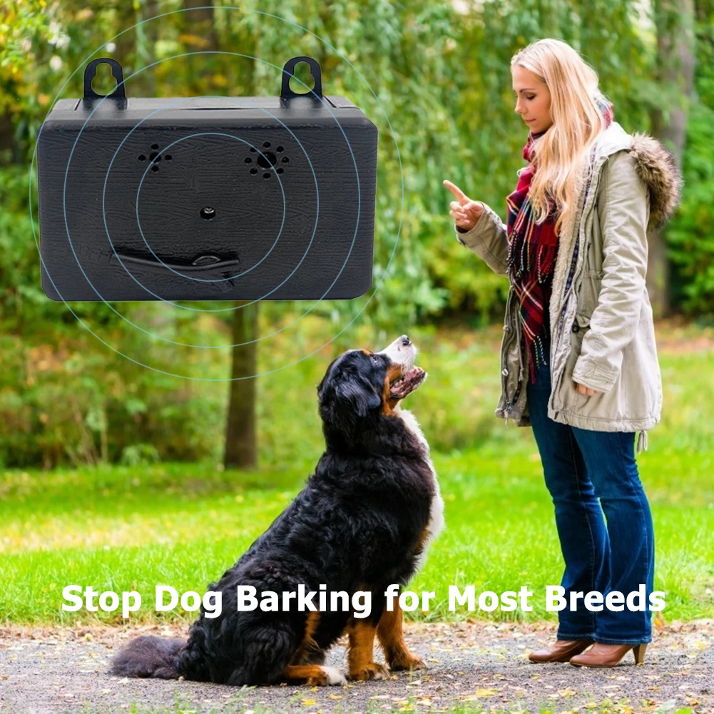 Anti Bark Control Box Ultrasonic Training Devices Puppy Outdoor Sonic ...