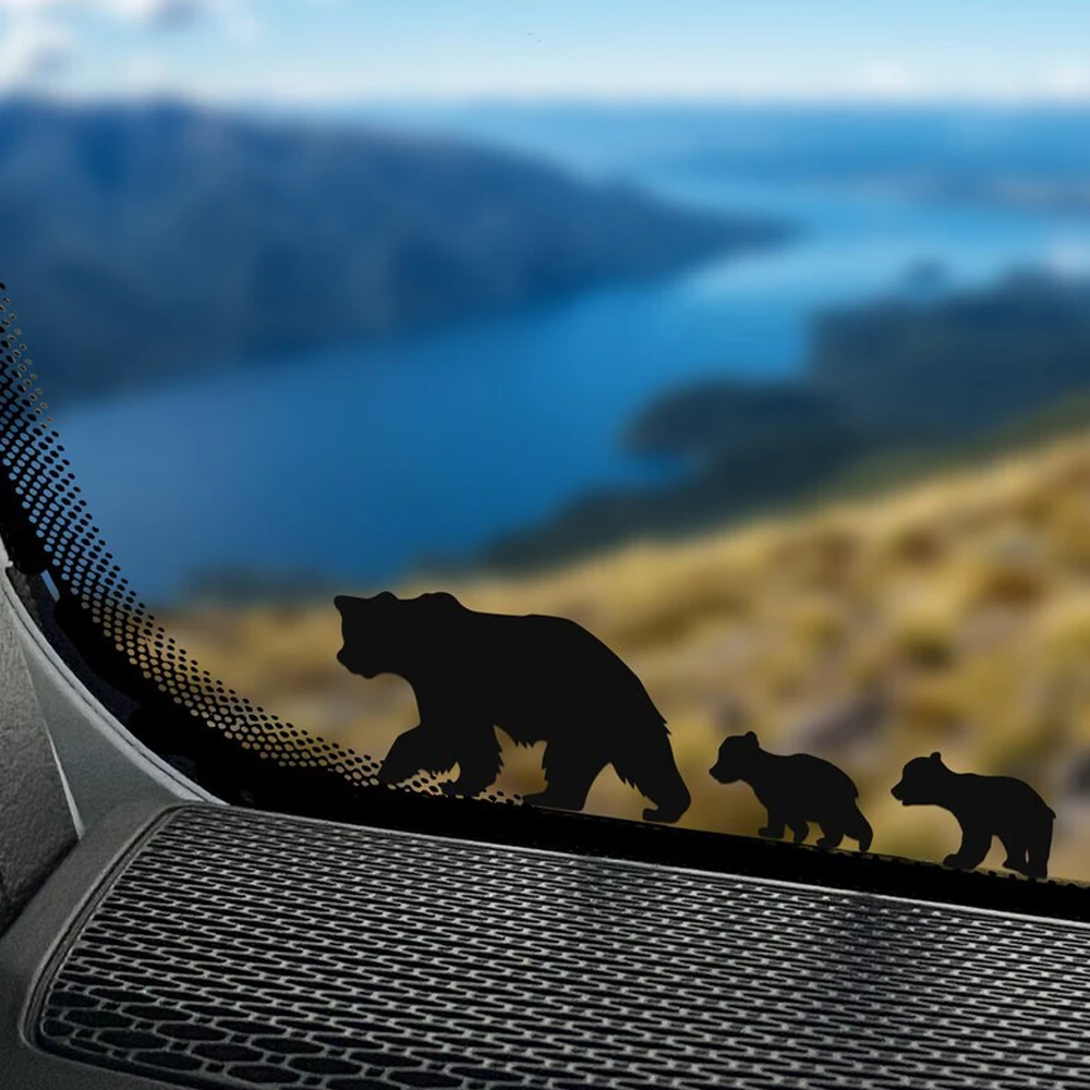 Cute-Bear-Family-Car-Stickers-and-Decals-Car-Accessories-Decorative-Car ...