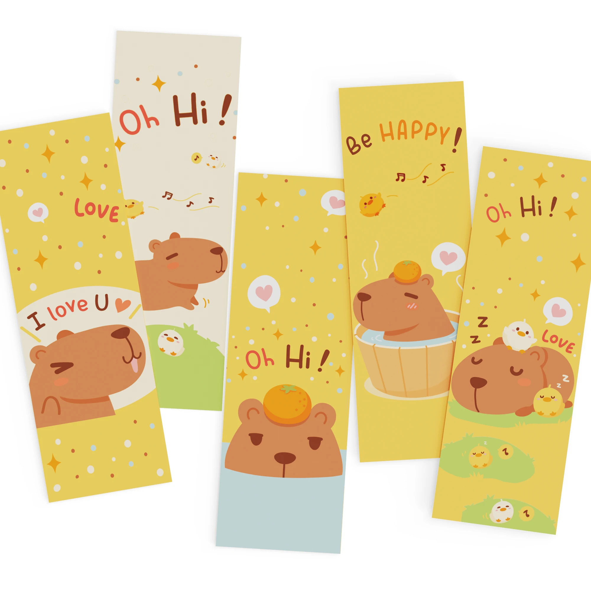 Pack-of-5-Cute-Capybara-Bookmark-Adorable-Bookmarks-for-Teachers ...