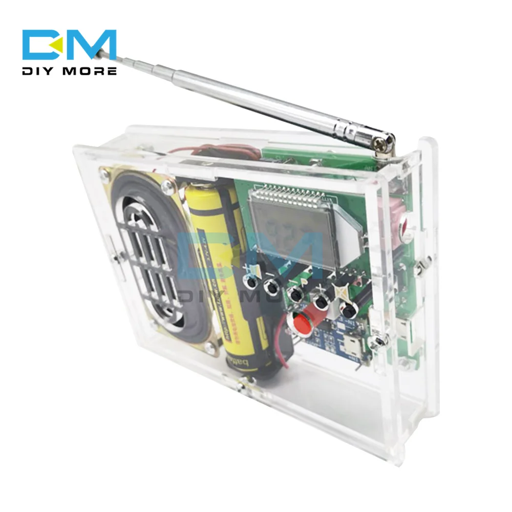 FM FM 디지털 라디오 DIY 예비 부품, 전력 증폭기 쉘 스피커 포함| | - AliExpress