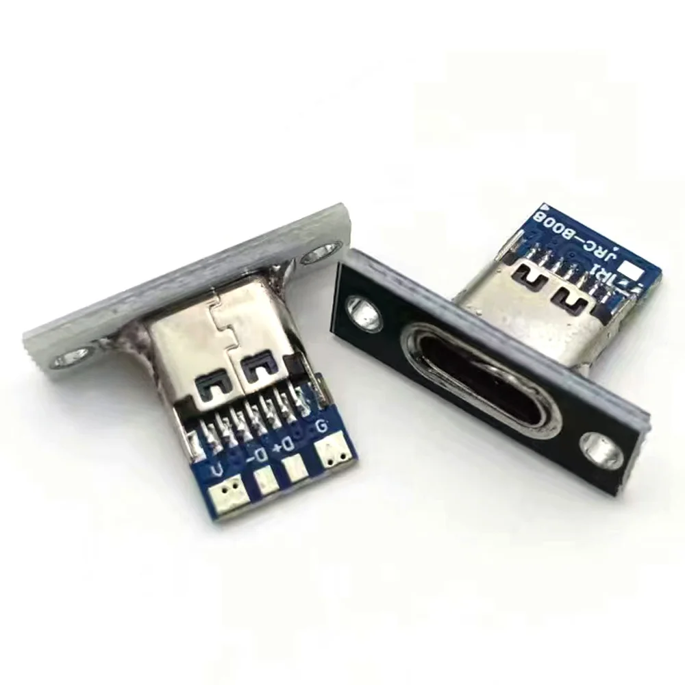 TYPE-C USB Jack Waterproof 2Pin 4Pin Female Connector Jack Charging ...