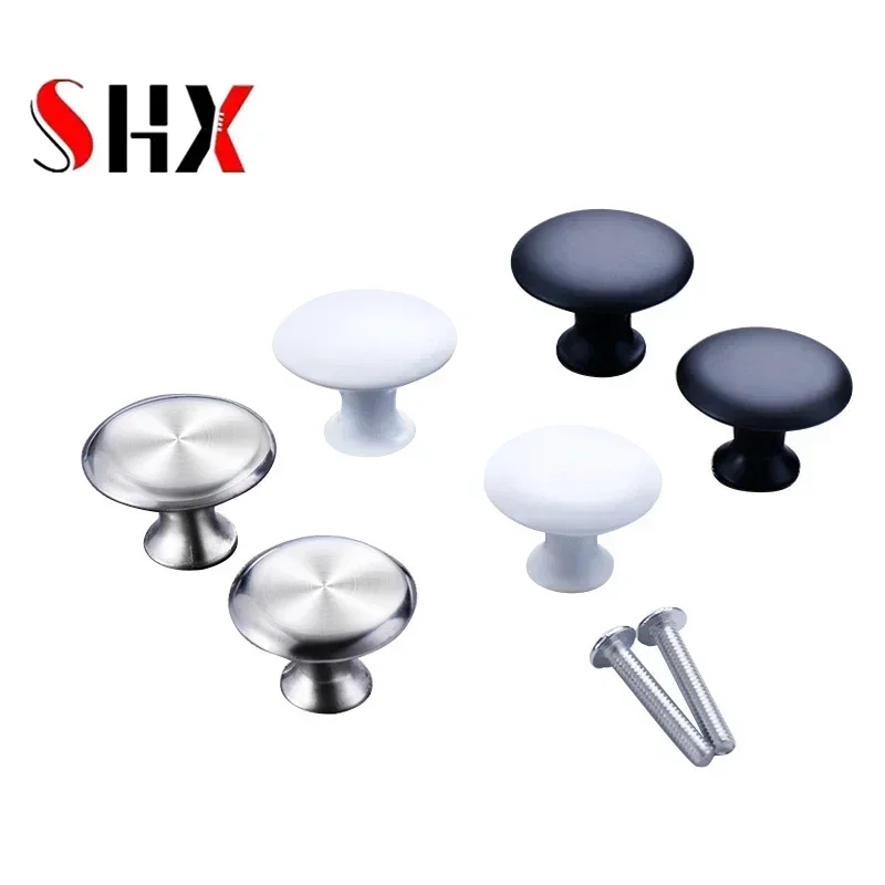 Single Hole Handle Mushroom Type White Black Silver Modern Clothes Door ...