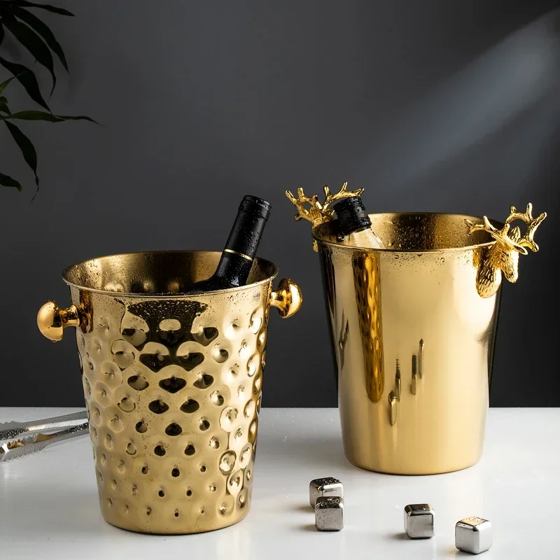 Fashionable-and-creative-ice-bucket-Stainless-steel-golden-hammer ...