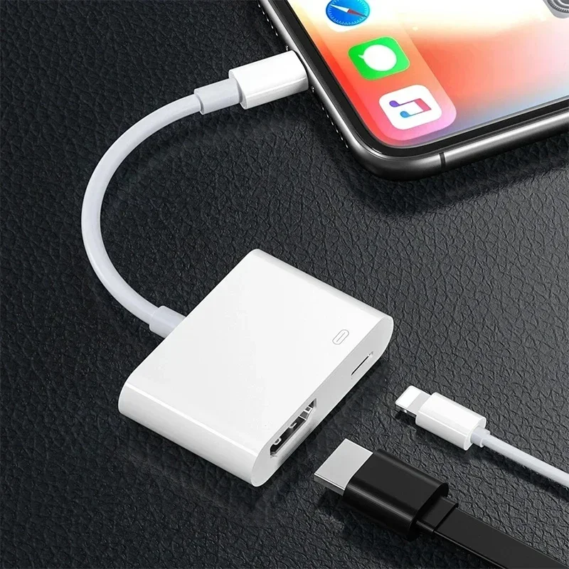 For Apple iPhone Lightning to Digital AV Adapter For iPhone 14 Pro 13 ...