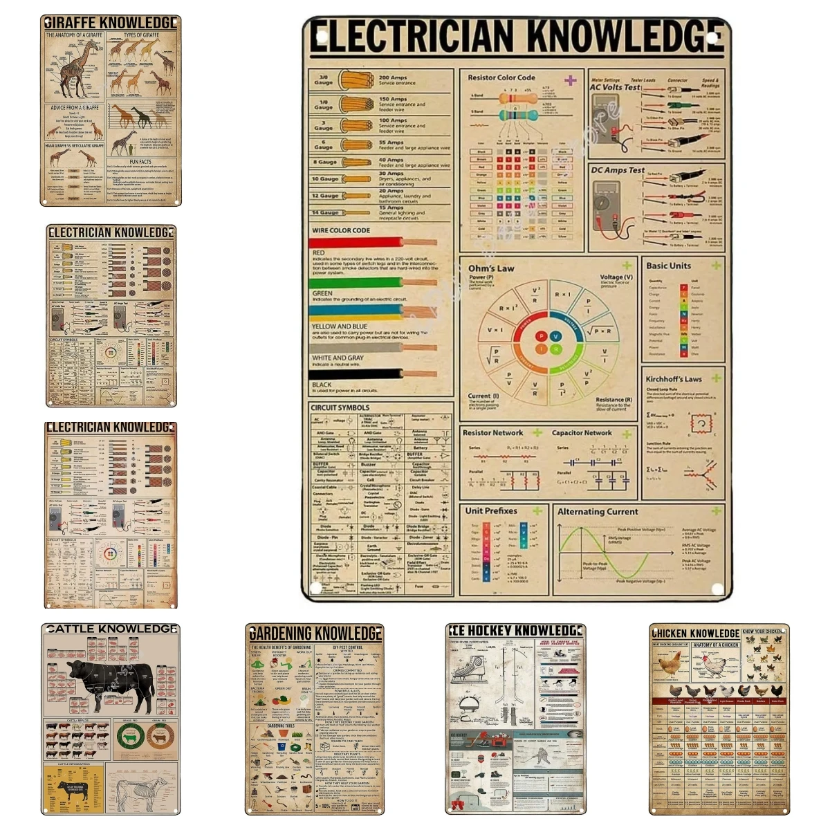 Vintage-Tin-Signs-Vintage-Metal-Signs-for-Man-Cave-Electrician ...