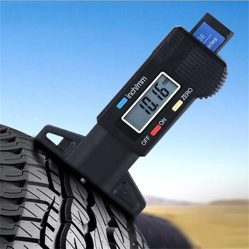 Digital Tread Depth Gauge For Car Tyre Tire Meter Thickness Gauges Automobile Tire Wear ...