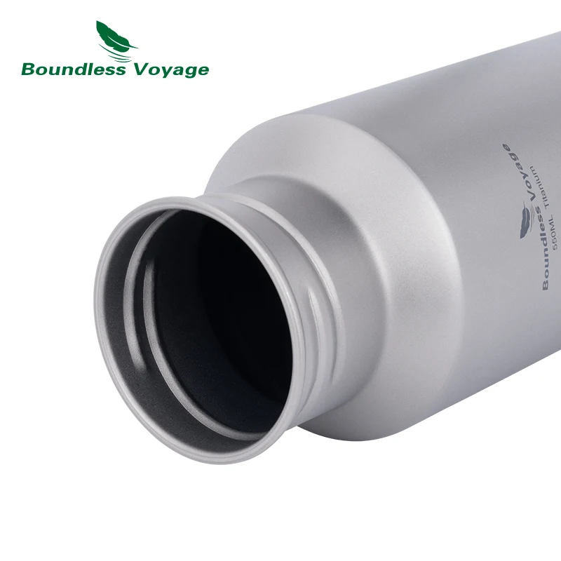 Boundless Voyage 広口チタンボトル 蓋付き 漏れ防止 キャンプ