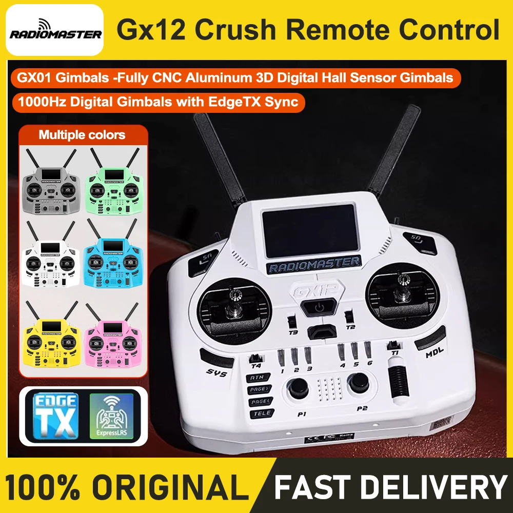 RadioMaster GX12 Crush Transmitter Dual 1W Gemini Xrossband ELRS/M2 ...