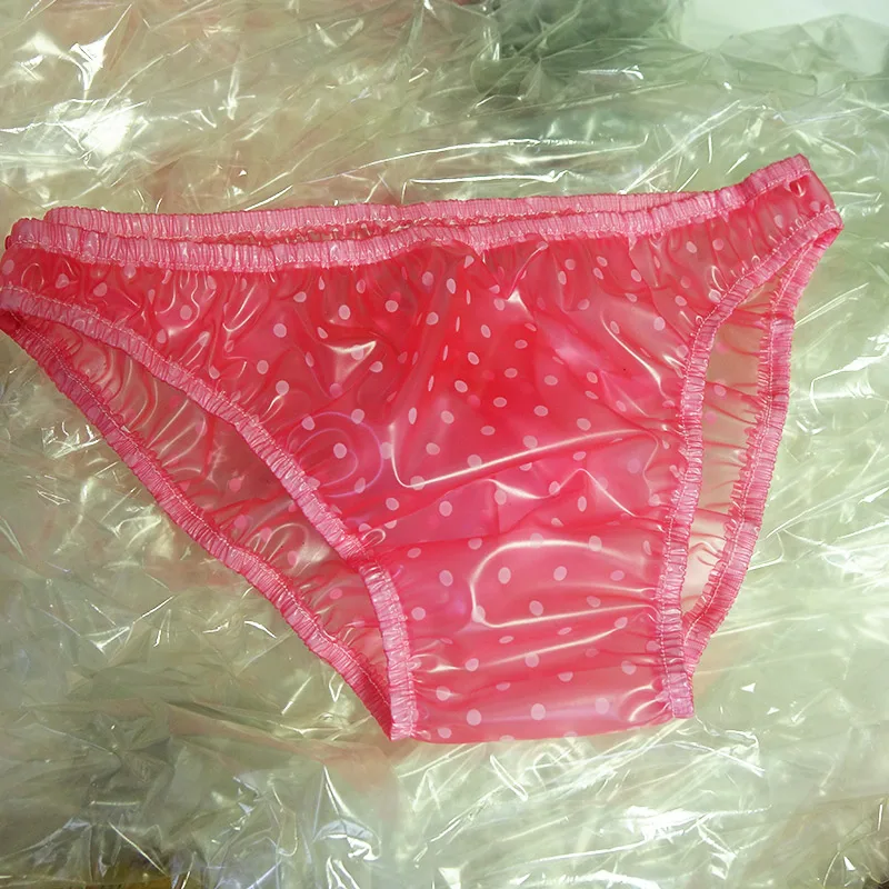 Porcha-Dots-Pink-PVC-Sheer-See-Through-Sexy-Spicy-Costumes-Breifs-Pipe ...