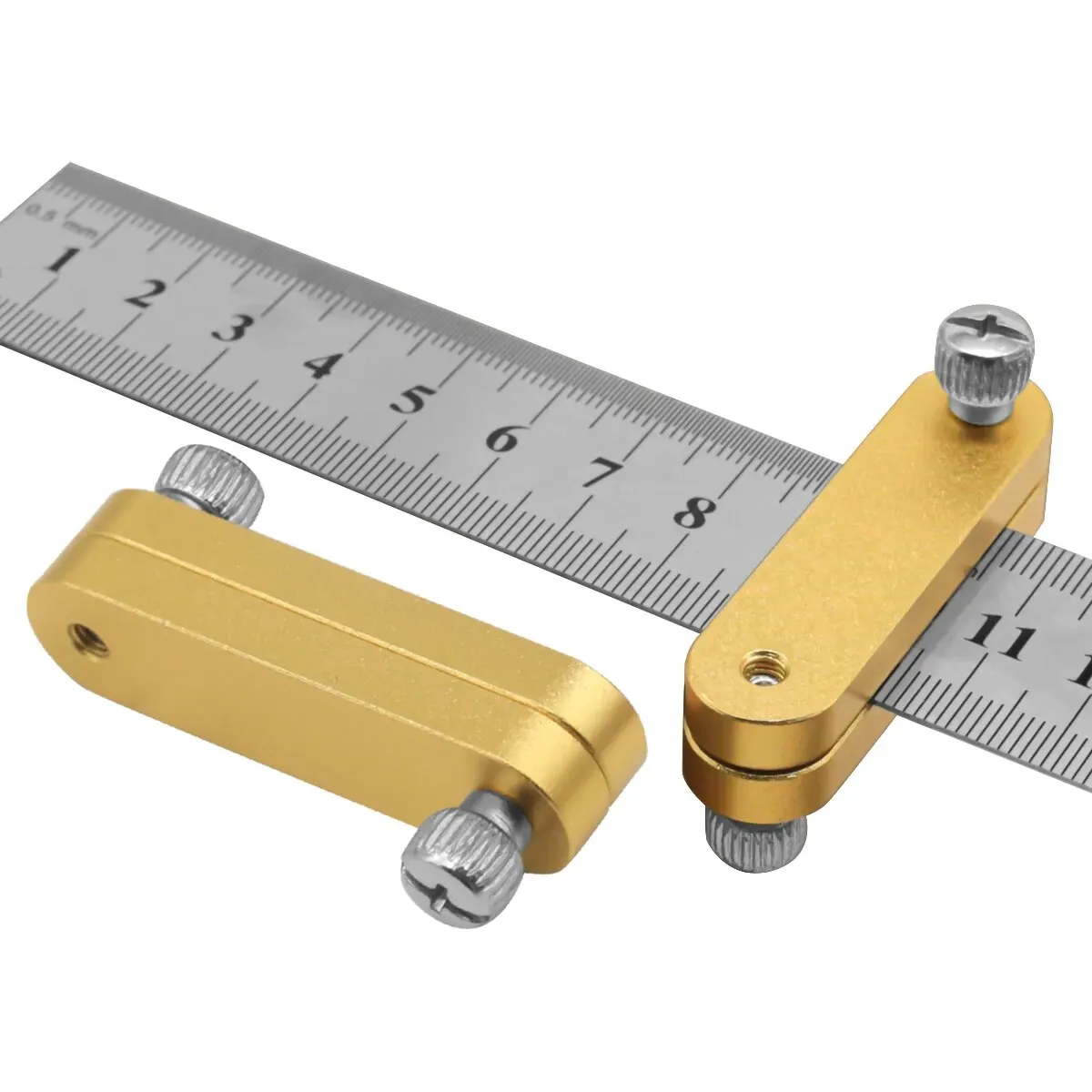 Steel-Ruler-Positioning-Block-Stop-Carpentry-Scriber-Line-Marking-Gauge ...