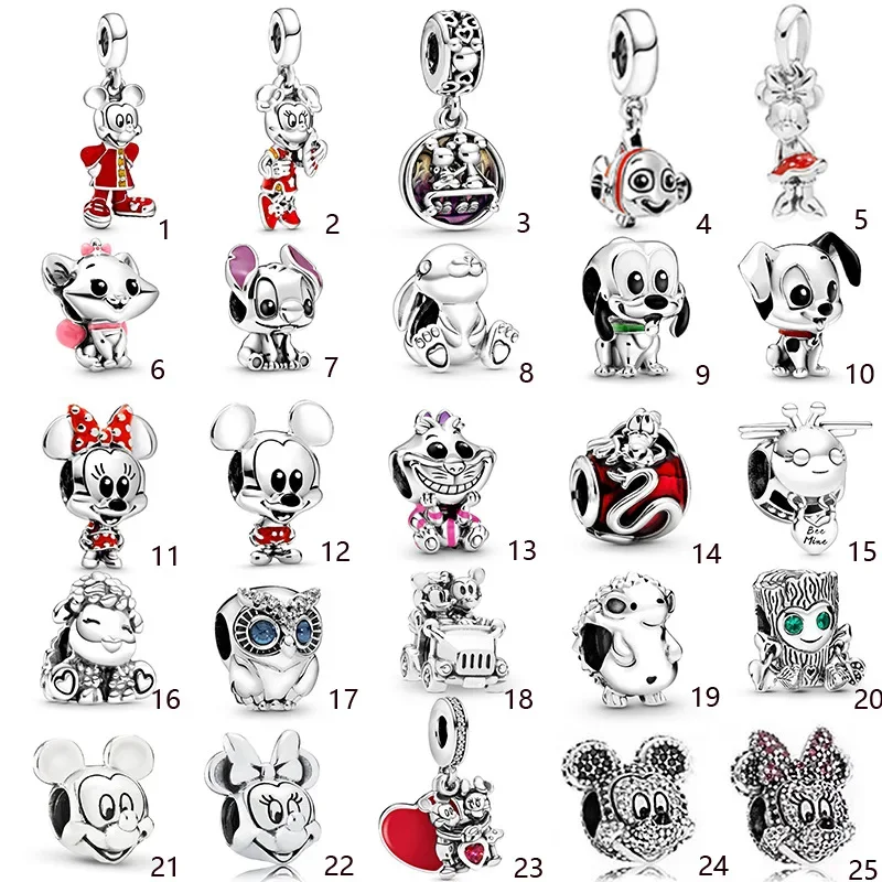 Disney-Cuentas-esmaltadas-con-Clip-de-Mickey-y-Minnie-abalorios-para ...