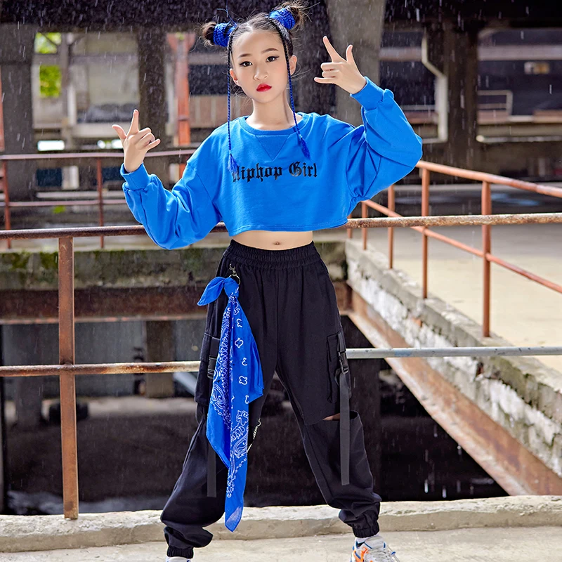 Blue Hip Hop Dance Costumes