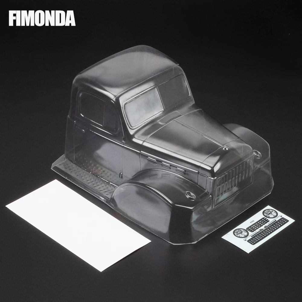 1/10 Scale Clear Dodge Power Wagon Cab Body for RC Crawler Half Cage ...