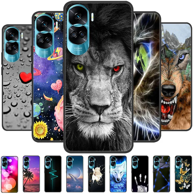 For-Honor-90-Lite-Honor90-Pro-5G-Case-Silicone-Soft-Painted-Black ...