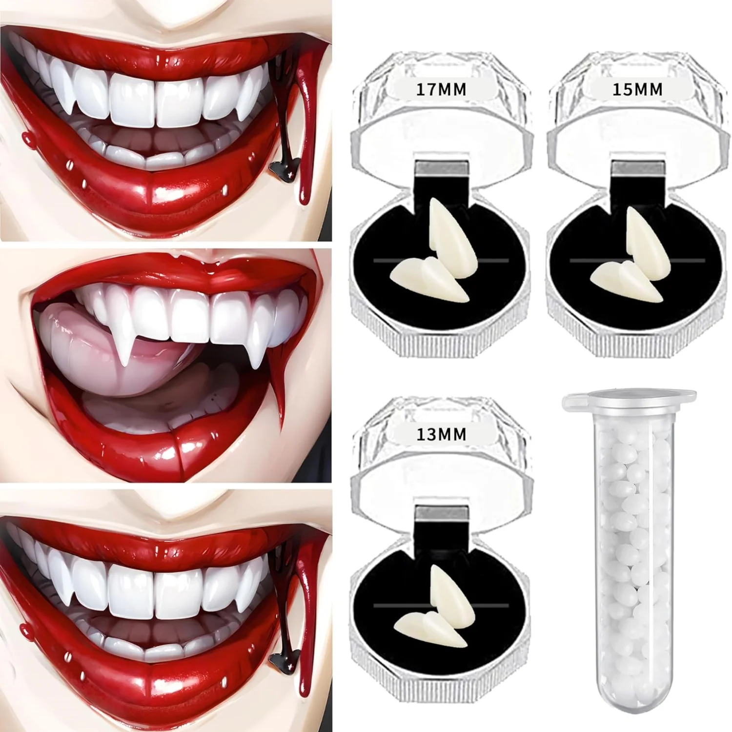 3-Pairs-Vampire-Teeth-Halloween-Decorations-Party-Cosplay-PropsVampire ...