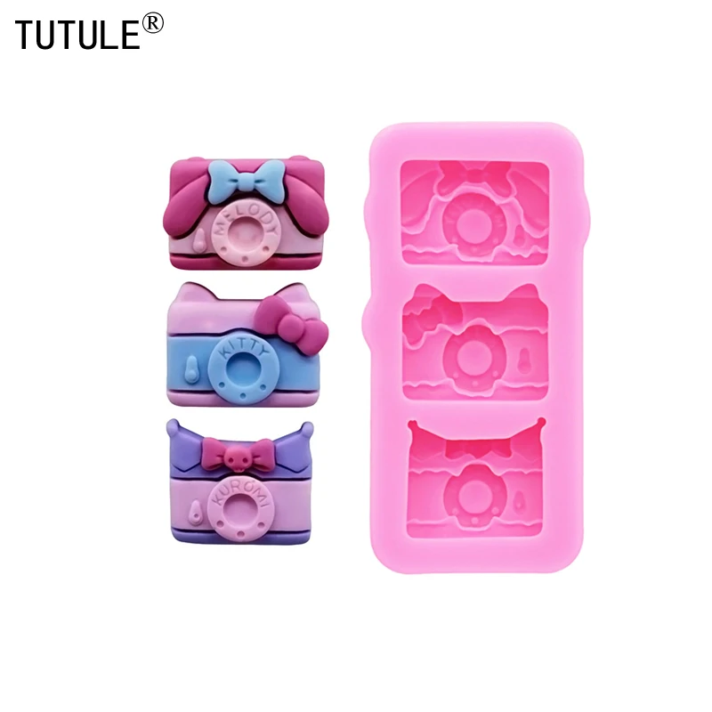 Cartoon-Camera-silicone-mold-resin-phone-case-head-rope-hair-card ...