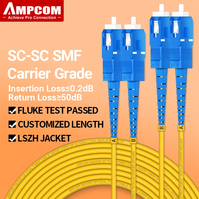 AMPCOM-SC-to-SC-UPC-Fiber-Optical-Patch-Cable-Singlemode-Duplex-SMF-9 ...