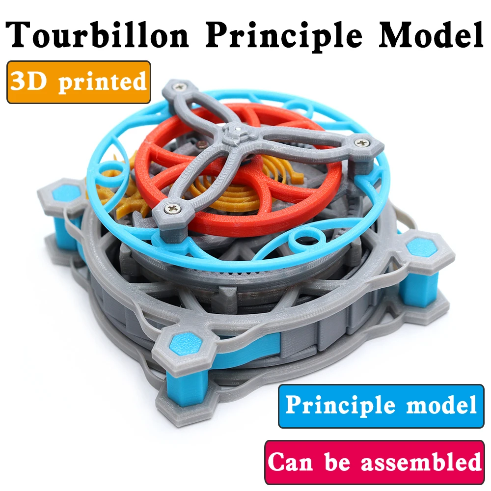 3D printed Flying tourbillon model Mechanical gear transmission ...