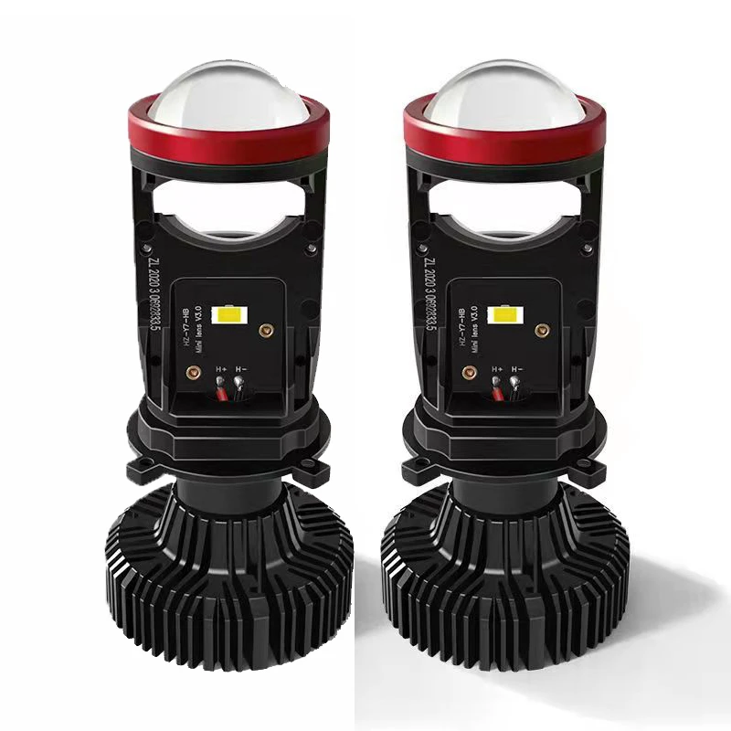 2pcs H4 LED Projector Mini Lens Auto H4 LED Headlight Bulbs Kit Conversion High Beam Low Beam ...