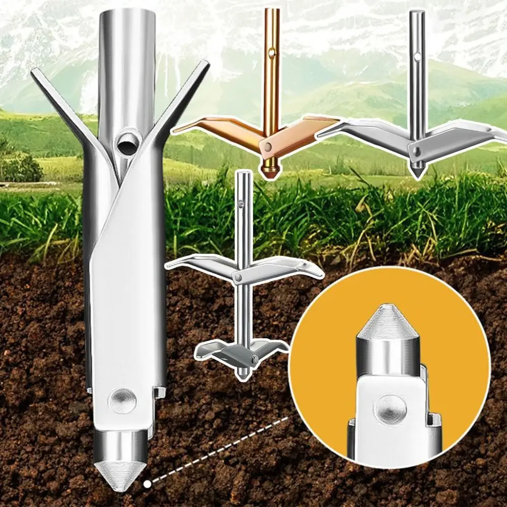 Double-layer Ground Anchor Hard Steel Sturdy Hook Tent Anchor Gardening ...