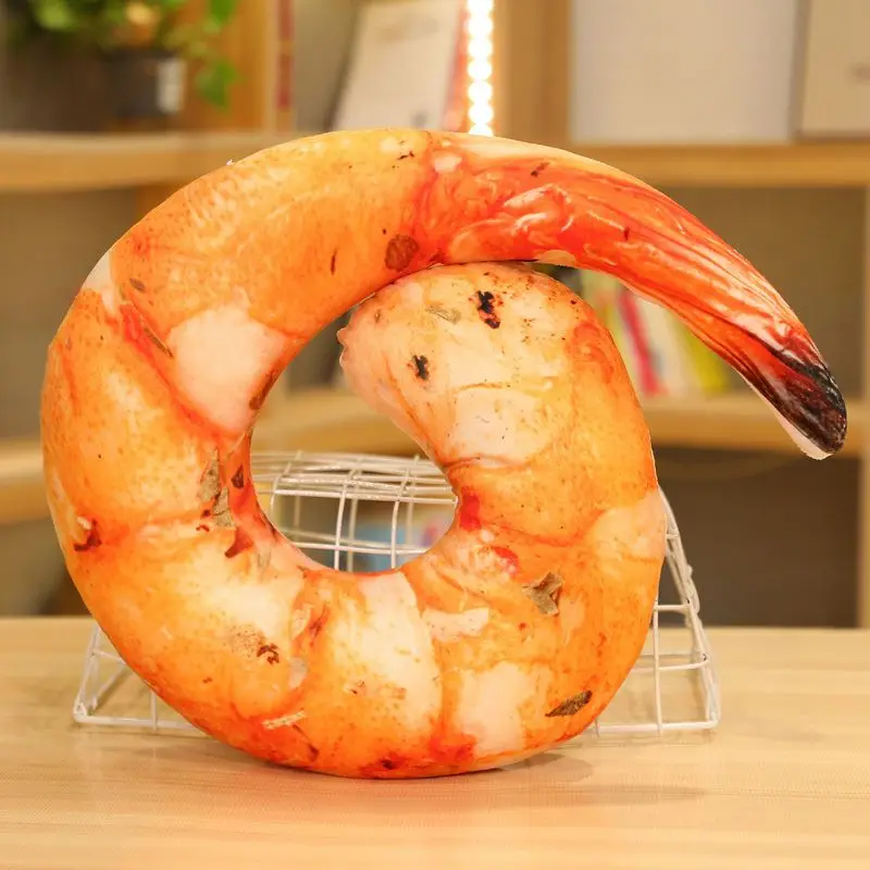 Shrimp-Neck-Pillow-Realistic-Simulation-Large-Shrimp-U-Shaped-Pillow ...