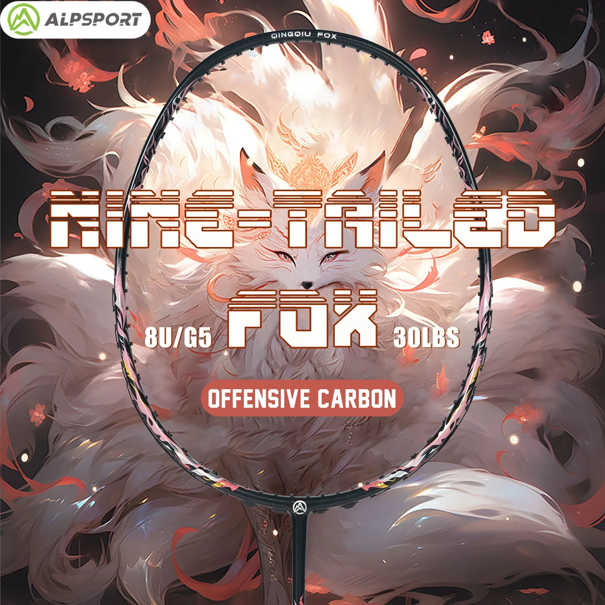 ALPSPORT-AIR-FOX-8U-Badminton-Racket-G6-Ultralight-62g-T800-Carbon ...