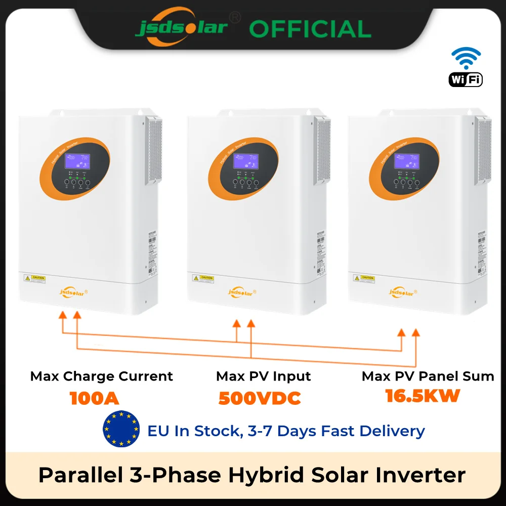 jsdsolar-16-5KW-Hybrid-Solar-Inverter-3Phase-380V-Pure-Sine-Wave-100A ...