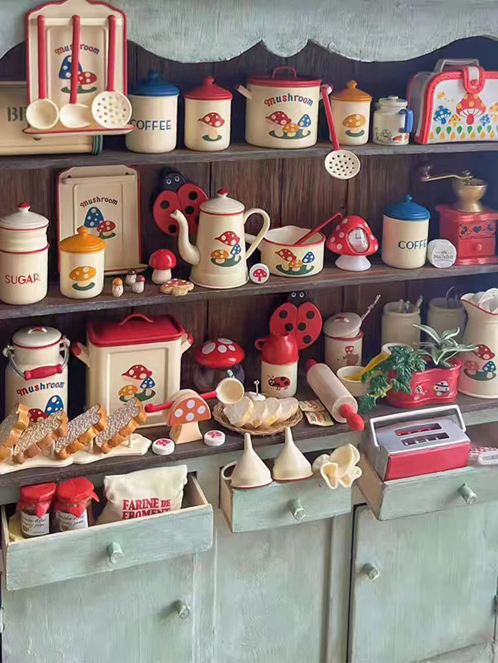1/6 Dollhouse Miniature Kitchen scene props Mini Western Sundries ...