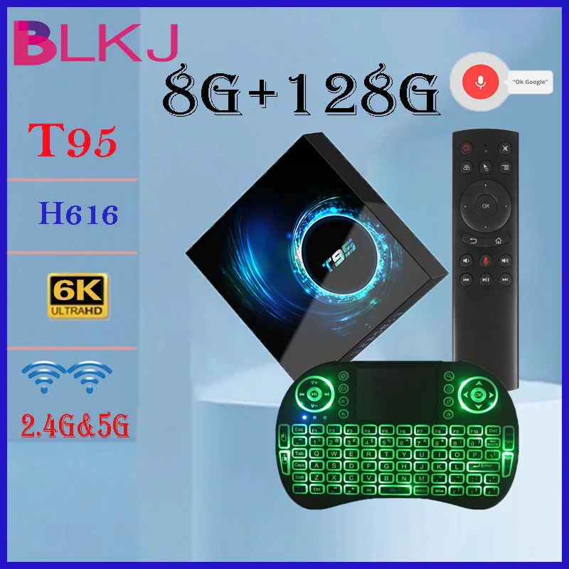 Originele T95 Android Tv Box Bluetooth 5.0 2.4G & 5G Wifi 128G 3D ...