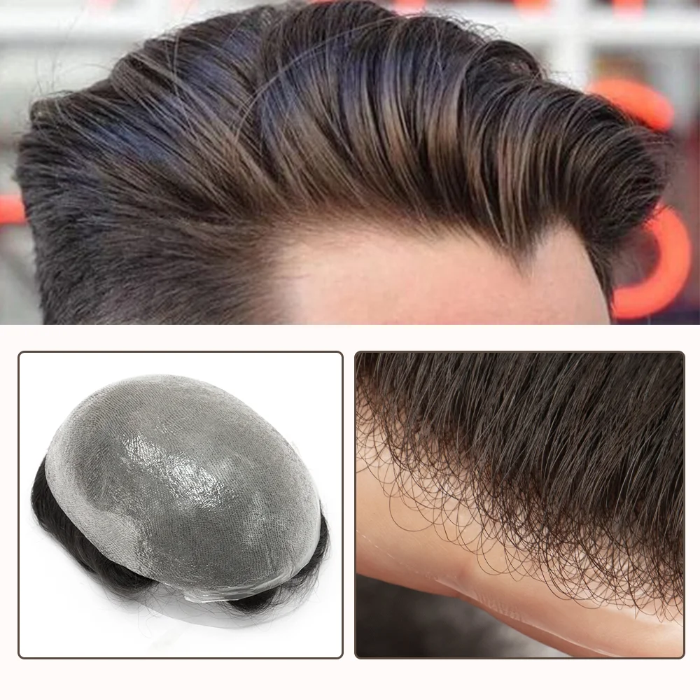 Toupee-For-Man-Nature-Hairline-Men-s-Capillary-Prothesis-V-Loop-0-03mm ...