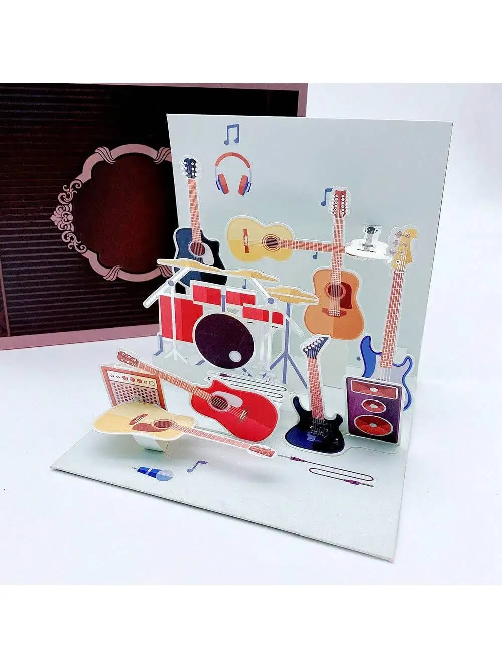 Rock-Band-Pop-Up-Card-Blank-Rock-Music-Card-With-Envelop-Guitar-Rock ...