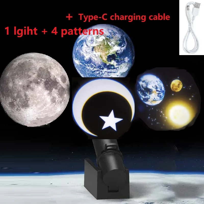 Earth Moon Projection Lamp Star Projector Planet Projector Background ...
