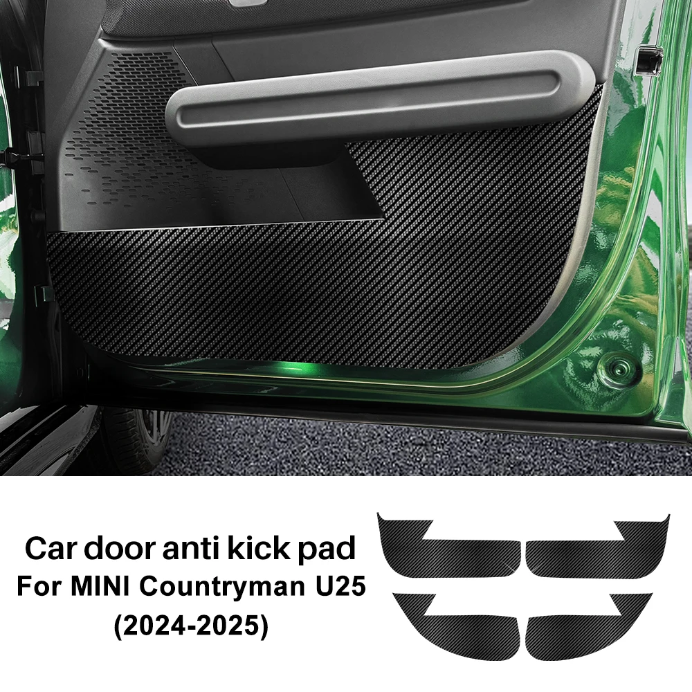 For-Mini-Countryman-U25-2024-2025-Car-Door-Anti-Kick-Mat-Suede-Leather ...