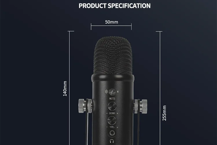 USB capacitive microphone set for home computer recording game high ...
