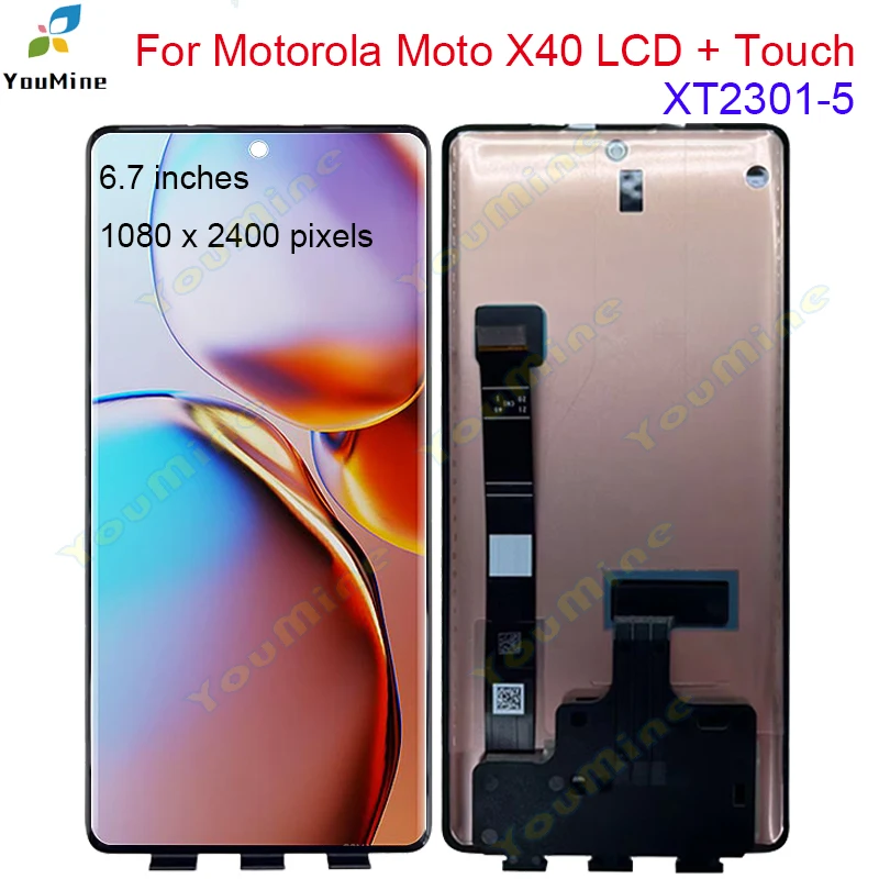 Pantalla LCD Original de 6,7 pulgadas para Motorola Moto X40, repuesto ...