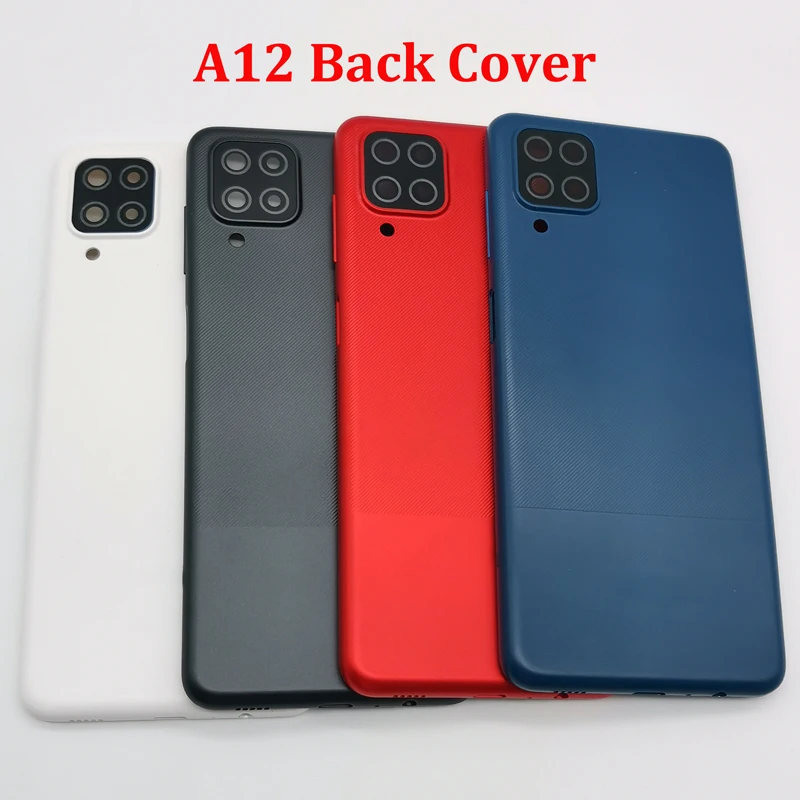 For Samsung Galaxy A12 Back Battery Cover Rear Door Housing Cover ...