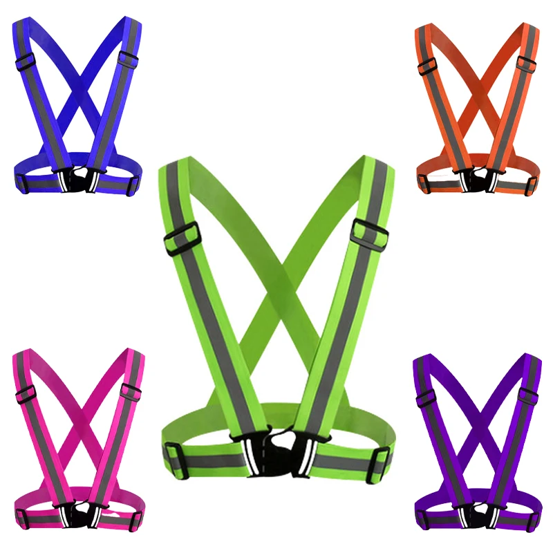 Stretch-Straps-Reflective-Running-Vest-Luminous-Reflective-Belt-Safety ...
