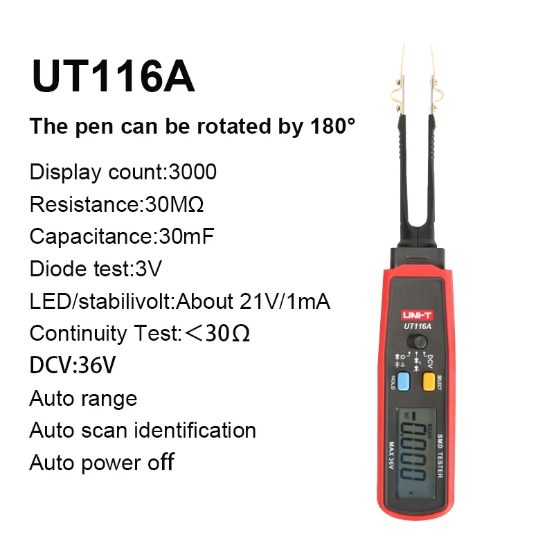 UNI-T-UT116A-UT116C-Multimeter-Automatic-Range-Resistance-Capacitor ...